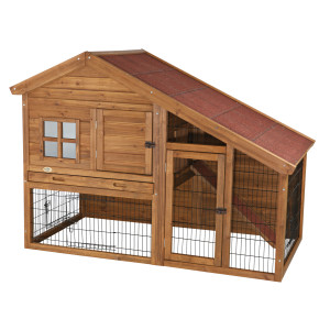TRIXIE Natura Rabbit Hutch with Dual Levels & Secure Run