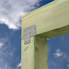 Simpson Strong-Tie 10 in. Black Powder-Coated Hidden Standoff Post Base ...