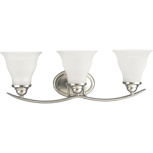 Progress Lighting Trinity Collection 3-Light Brushed Nickel Etched ...