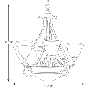 Progress Lighting Torino Collection 6-Light Forged Bronze Tea-Stained ...