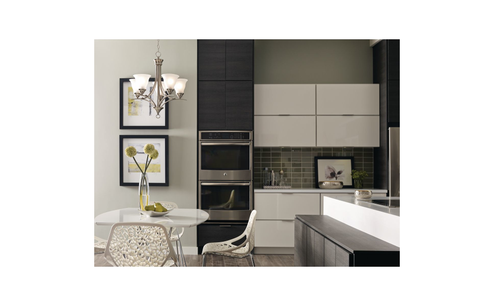 Progress Lighting Trinity Collection 5-Light Brushed Nickel Etched ...