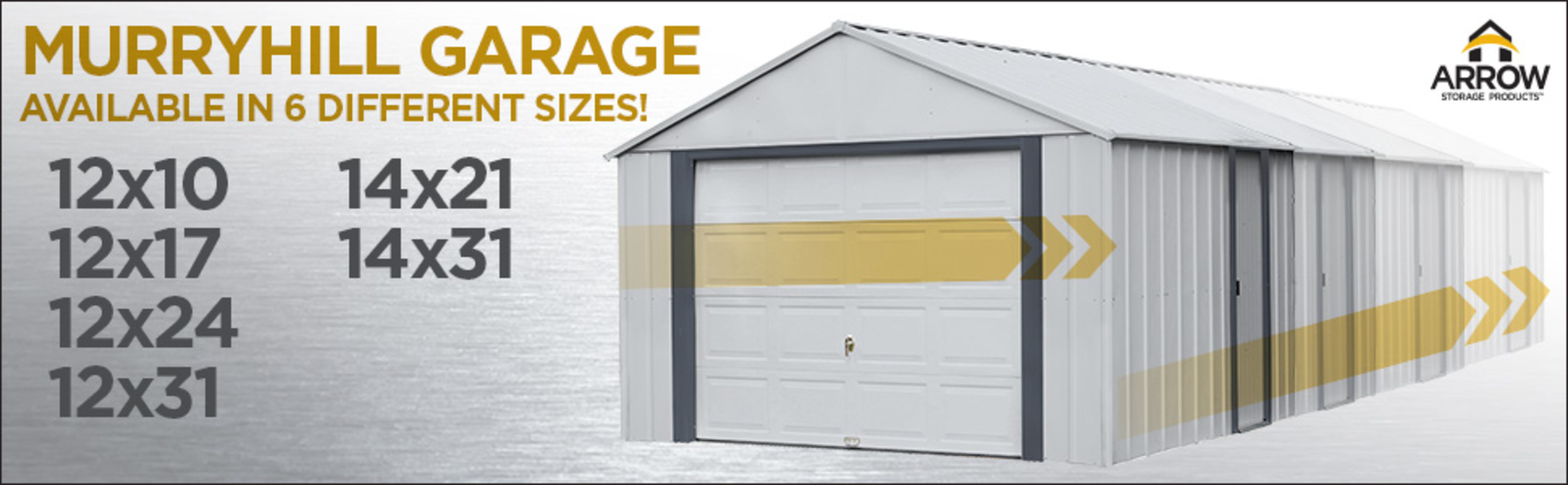 Arrow Murryhill Steel Garage Shed 12 x 17 ft. – Delightful Yard