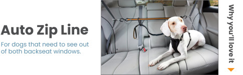 Kurgo Dog Car Zip Line & Leash System for Safe Travel