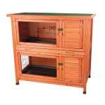 TRIXIE Natura Dual-Level Rabbit Hutch & Easy-Clean Trays