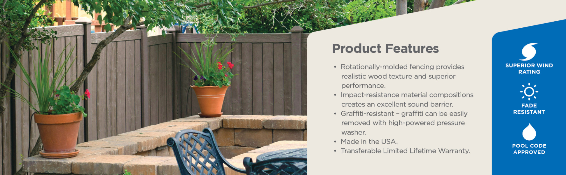 SimTek Ashland 3 x 6 Red Cedar Polyethylene Gate at Menards®