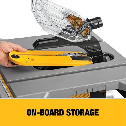 DEWALT 15 Amp Corded 8 1 4 in. Compact Jobsite Tablesaw with Compact Table Saw Stand DWE7485WS The Home Depot