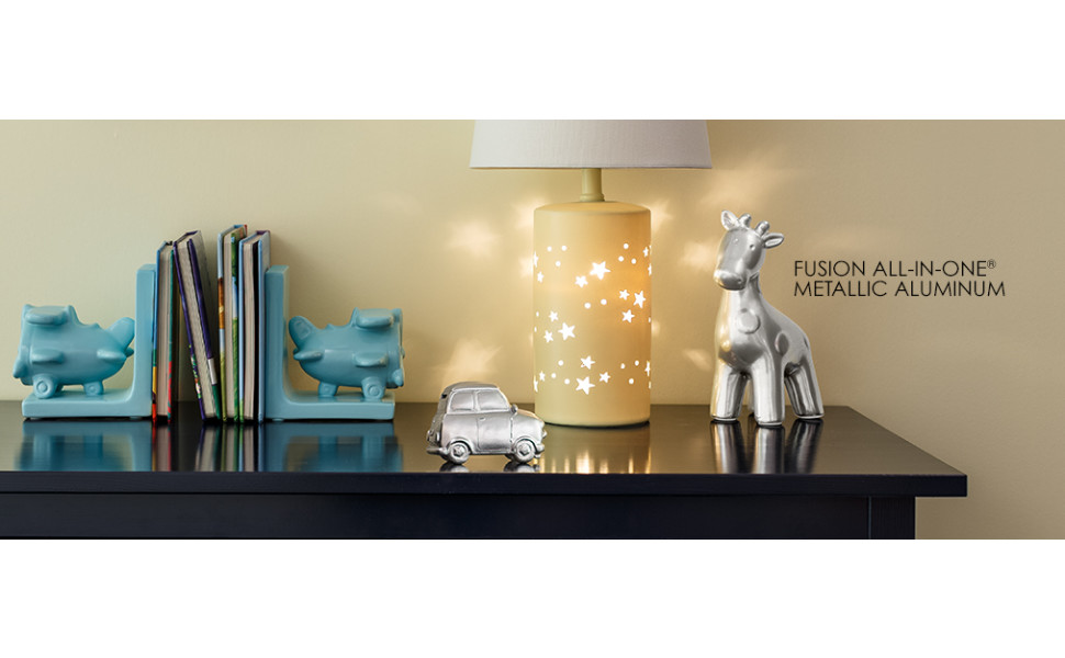 Krylon Fusion All-In-One Metallic Satin Nickel Paint+Primer Spray Paint ...