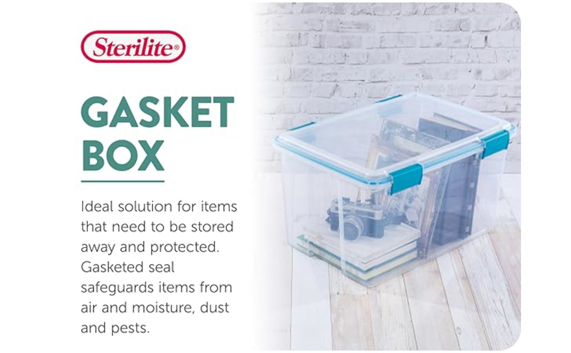 Sterilite 54 Qt. Gasket Box in Clear with Blue Latches 8 Pack 19344304 8 x 19344304 The Home Depot
