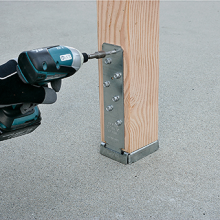 Simpson Strong-Tie 10 in. Black Powder-Coated Hidden Standoff Post Base ...