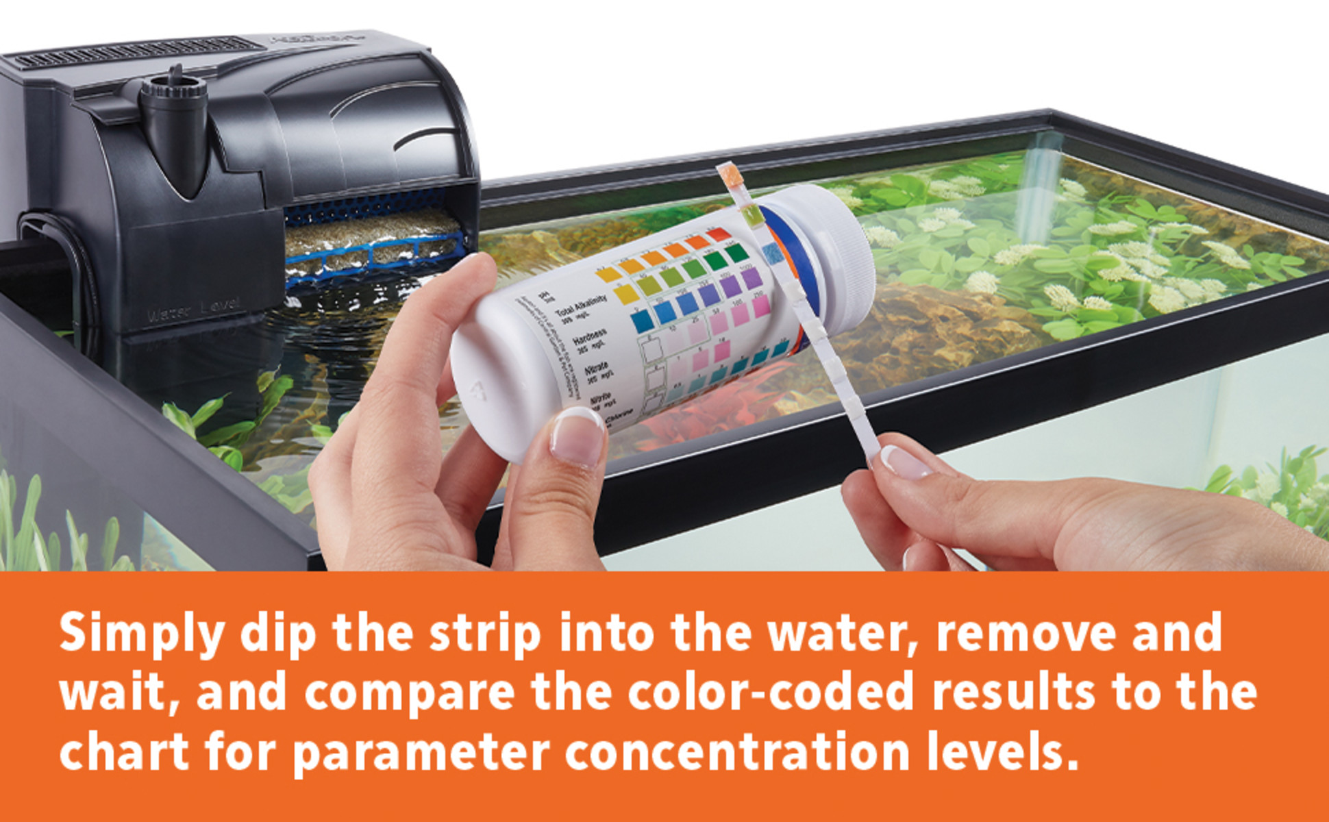 Aqueon 7-in-1 Aquarium Water Test Strips, 50 Count
