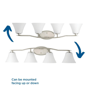 Progress Lighting Bravo Collection 4-Light Brushed Nickel Etched Glass ...