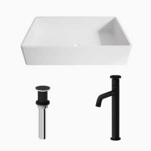 VIGO Cass Single Handle Single-Hole Bathroom Vessel Faucet in Matte ...