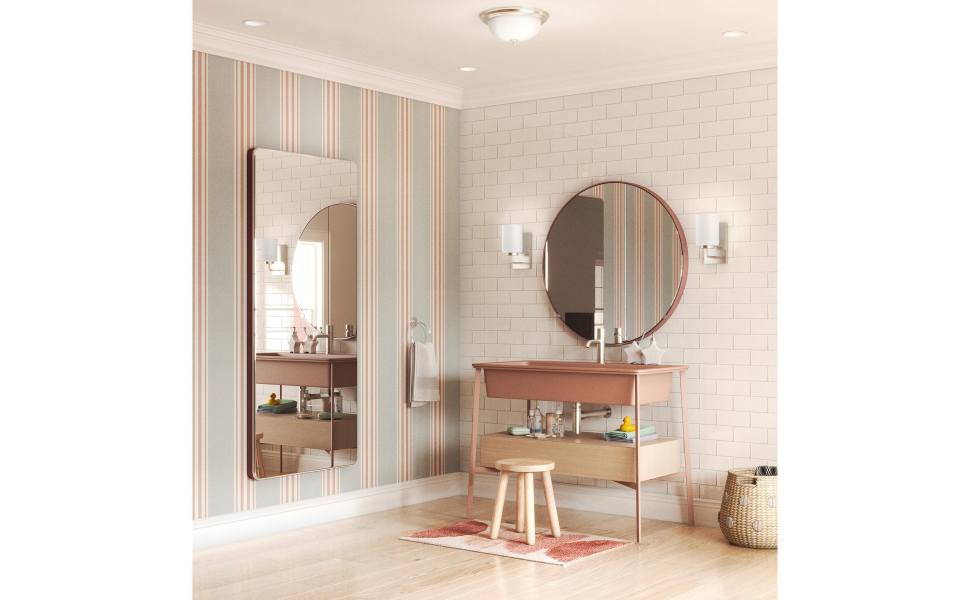 Progress Lighting Merry Collection 1-Light Brushed Nickel Etched Glass ...