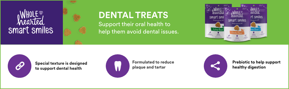 WholeHearted Smart Smiles Dental Treats for Puppies, 5.1 oz. | Petco